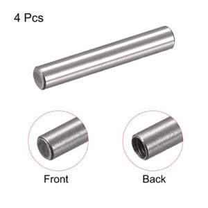 uxcell M6 Internal Thread Dowel Pin 4pcs 12x70mm Chamfering Flat Carbon Steel Cylindrical Pin Bed Bookshelf Metal Devices Industrial Pins