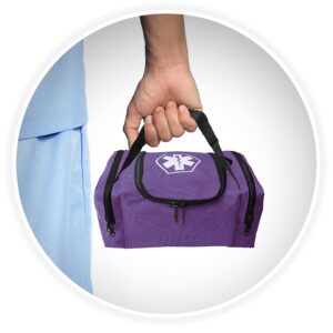 ASA TECHMED First Aid Responder EMS Emergency Medical Trauma Bag EMT, Fire Fighter, Police Officer, Paramedics, Nurse, Purple