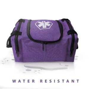 ASA TECHMED First Aid Responder EMS Emergency Medical Trauma Bag EMT, Fire Fighter, Police Officer, Paramedics, Nurse, Purple