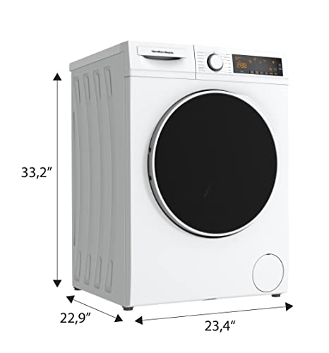 Hamilton Beach HBFW3205 Fullsize Washer-LED Digital Display Panel-5 Wash Cycles-Front Load Design-2.2 cu ft, 24 inch Wide, White