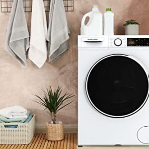 Hamilton Beach HBFW3205 Fullsize Washer-LED Digital Display Panel-5 Wash Cycles-Front Load Design-2.2 cu ft, 24 inch Wide, White