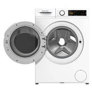 Hamilton Beach HBFW3205 Fullsize Washer-LED Digital Display Panel-5 Wash Cycles-Front Load Design-2.2 cu ft, 24 inch Wide, White