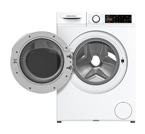 Hamilton Beach HBFW3205 Fullsize Washer-LED Digital Display Panel-5 Wash Cycles-Front Load Design-2.2 cu ft, 24 inch Wide, White