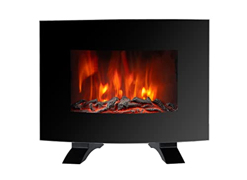 Danby Designer DDEF02213BD13 22" Wall Mount Electric Fireplace in Black Multi-Colour LED Flame and Ember Bed Remote Control Included