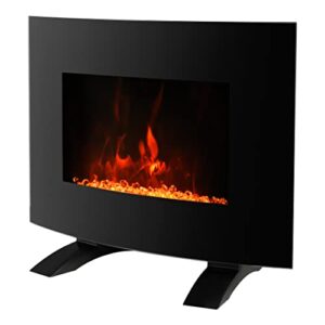 Danby Designer DDEF02213BD13 22" Wall Mount Electric Fireplace in Black Multi-Colour LED Flame and Ember Bed Remote Control Included