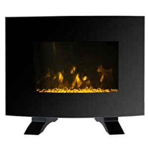 Danby Designer DDEF02213BD13 22" Wall Mount Electric Fireplace in Black Multi-Colour LED Flame and Ember Bed Remote Control Included