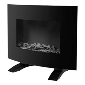 Danby Designer DDEF02213BD13 22" Wall Mount Electric Fireplace in Black Multi-Colour LED Flame and Ember Bed Remote Control Included