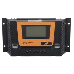 30a mppt solar controller, 12v24v36v48v intelligent regulator, charging control, with dual usb port, lcd digital panel for battery