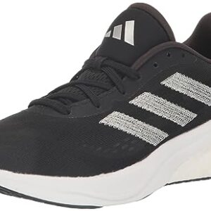 adidas Women's Supernova 3 Sneaker, Core Black/Wonder Silver/White, 8.5