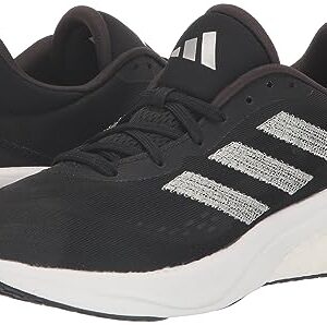 adidas Women's Supernova 3 Sneaker, Core Black/Wonder Silver/White, 8.5