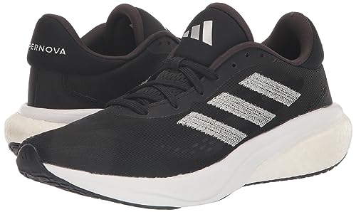 adidas Women's Supernova 3 Sneaker, Core Black/Wonder Silver/White, 8.5