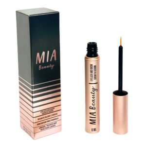 MIA Beauty Eyelash Growth Enhancer Serum Grows Longer Eyelash, Eyebrow Boosts, Healthier Lash And Thicker Lashes Natural Eyelashes Premium Eyebrows Enhancing Luscious Lashes, Serum, 1.0 Count