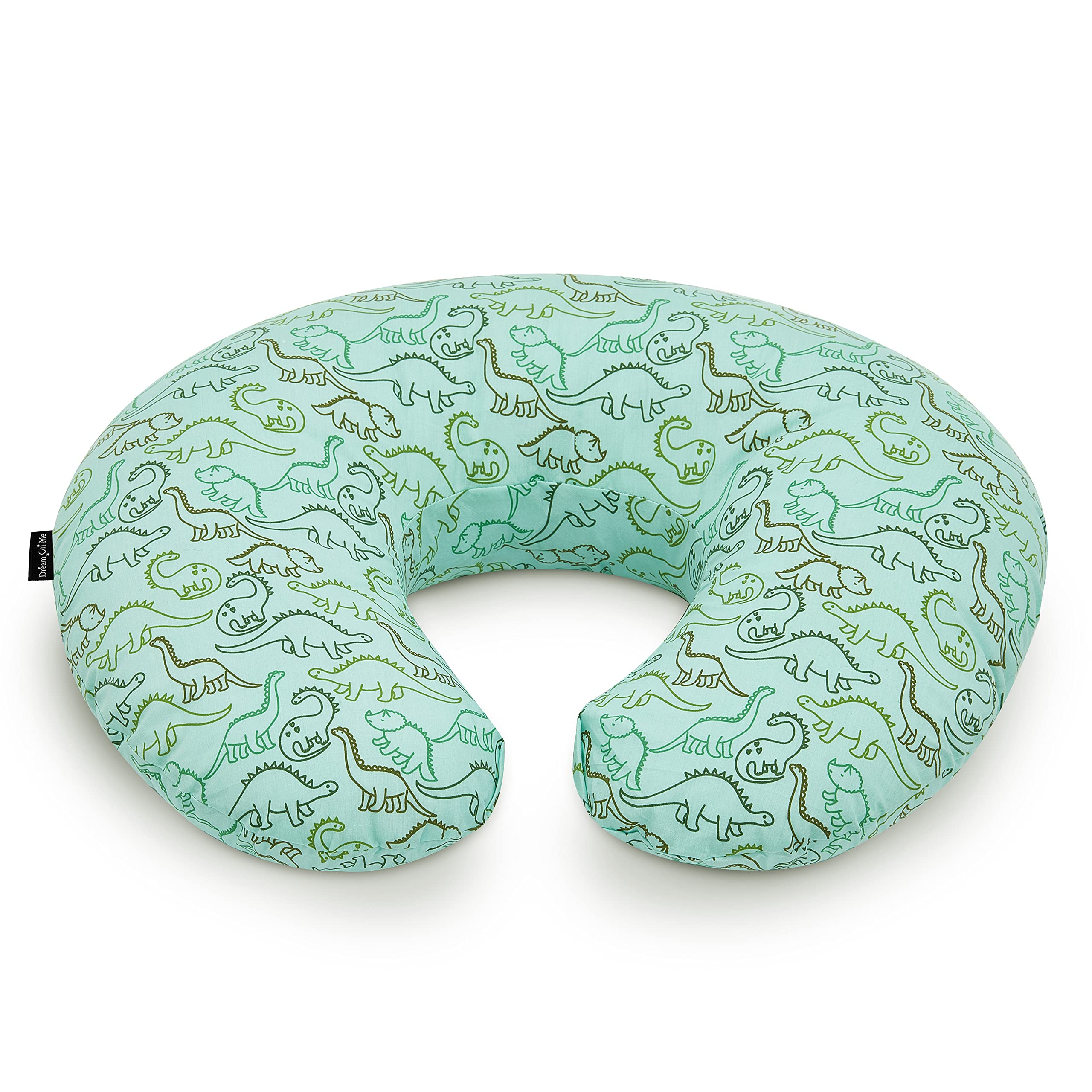 Dream On Me Beeboo Nursing Pillow and Positioner, Breastfeeding and Bottlefeeding Pillow, Removable and Washable Pillow Cover, Soft and Breathable Fabric, Green