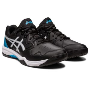 ASICS Men's Gel-Dedicate 7 Tennis Shoes, 9.5, Black/Island Blue