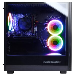 CyberpowerPC Gamer Master Gaming PC, AMD Ryzen 5 7600X 4.7GHz, Radeon RX 6600 XT 8GB, 16GB DDR5, 1TB NVMe SSD, WiFi Ready & Win 11 Home (GMA1412A3), Black