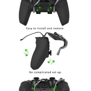 EXknight Leverback V2 Paddles Attachment, Back Buttons Adapter for PS5 Controller | Fit with Thumb Grips (Black)