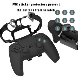 EXknight Leverback V2 Paddles Attachment, Back Buttons Adapter for PS5 Controller | Fit with Thumb Grips (Black)