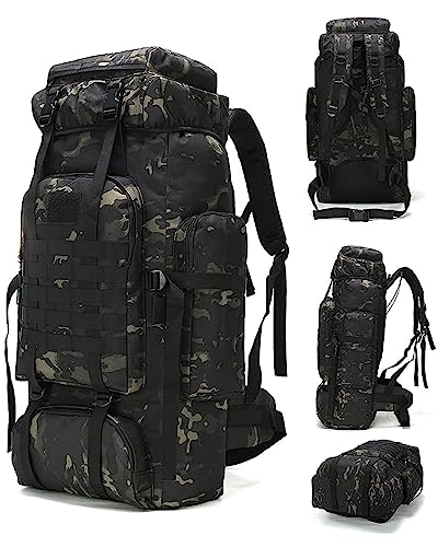 70L Camping Hiking Military Tactical Backpack Outdoor Water-Repellent Adjustable Sport Bags