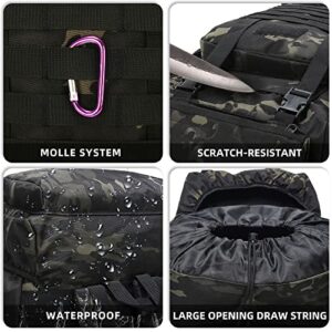 70L Camping Hiking Military Tactical Backpack Outdoor Water-Repellent Adjustable Sport Bags