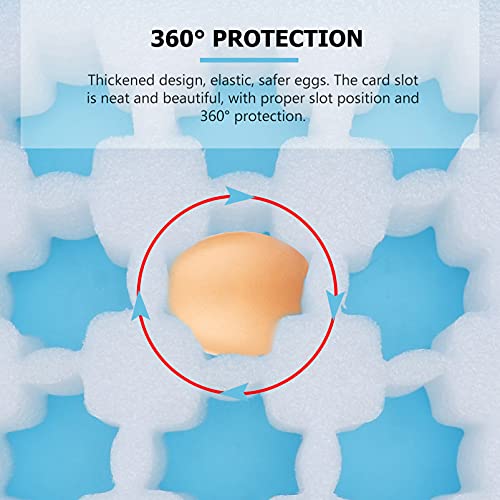 Mobestech Foam Egg Cartons 2pcs Proof Crate Storage Storing Dampening Holder for Pe Padding Container Containers Practical Fixing Fixator Egg No Sound Grids Foam Resistant Kitchen Cushion