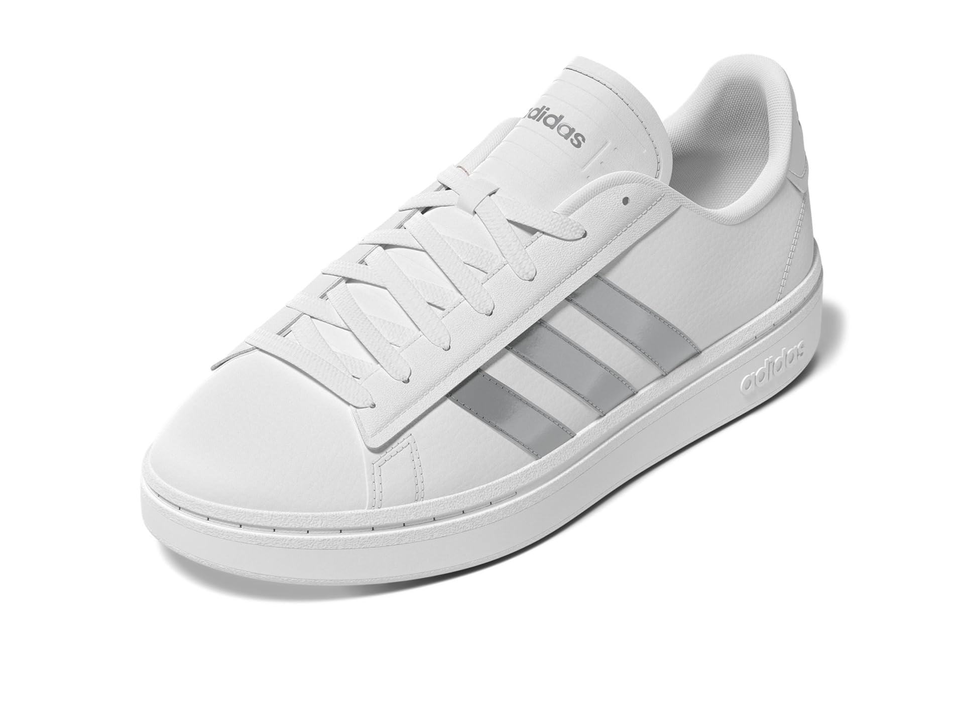 adidas Originals Grand Court Alpha Footwear White/Silver Metallic/Footwear White 5.5 B (M)