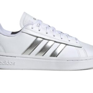 adidas Originals Grand Court Alpha Footwear White/Silver Metallic/Footwear White 5.5 B (M)