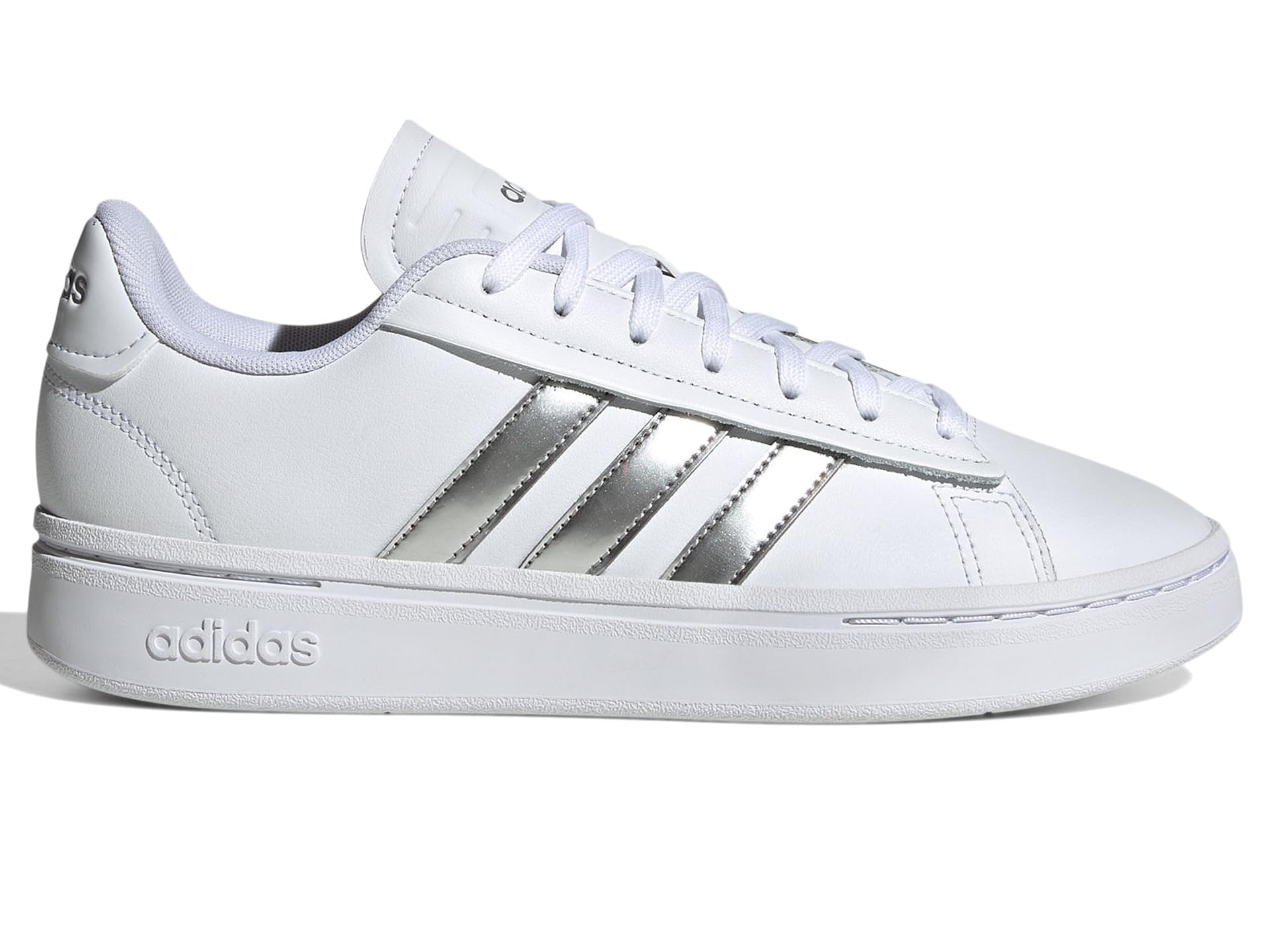 adidas Originals Grand Court Alpha Footwear White/Silver Metallic/Footwear White 5.5 B (M)