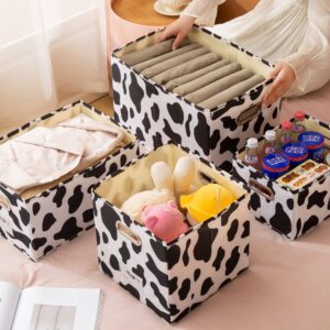 Nopuper Toy Box Storage Organizer 2 Packs, Foldable Shelf Storage Bins, Sturdy PP Interlayer,Hard Bottom and Sides 11"*11"*11"