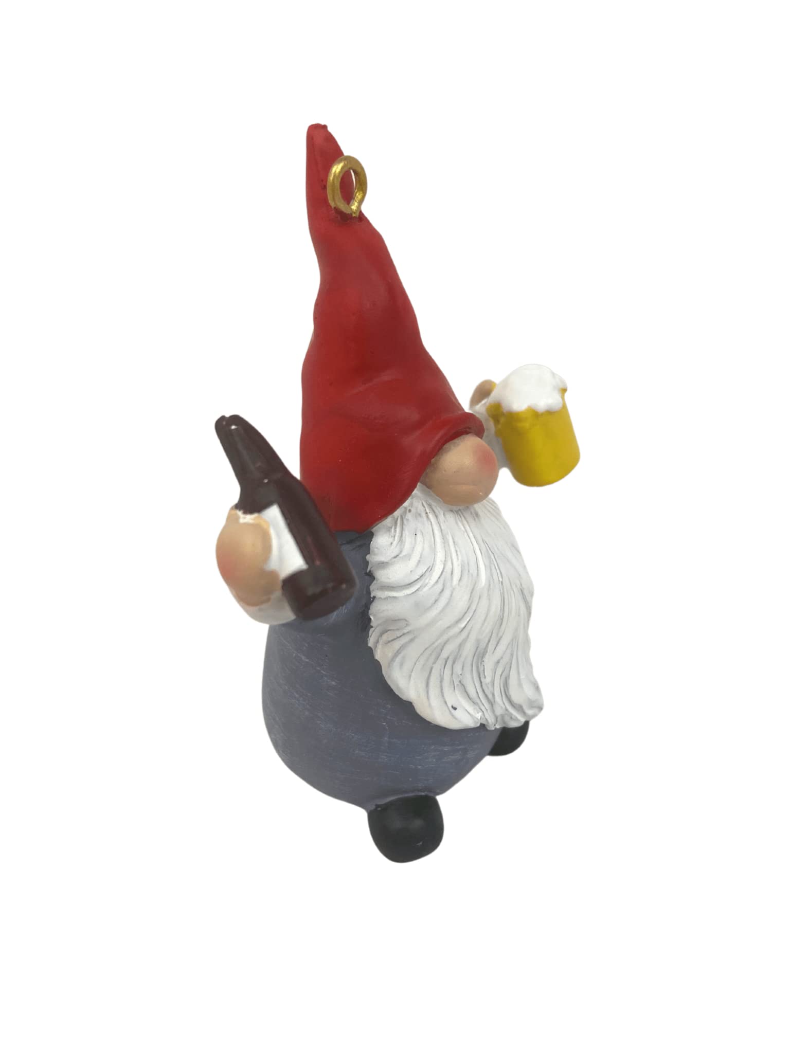 Funny Beer and Wine Lover Christmas Ornaments (Gnome Beer)