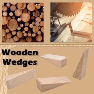 Wooden Door Stopper Non-Slip Door Stops Wooden Wedges Wood Door Stop Door Wedge for Bottom of Door Stopper Wedge Triangle Wood Block for Home Bedroom Office Living Room 3.9 * 1.2 * 1.2in (12pcs)