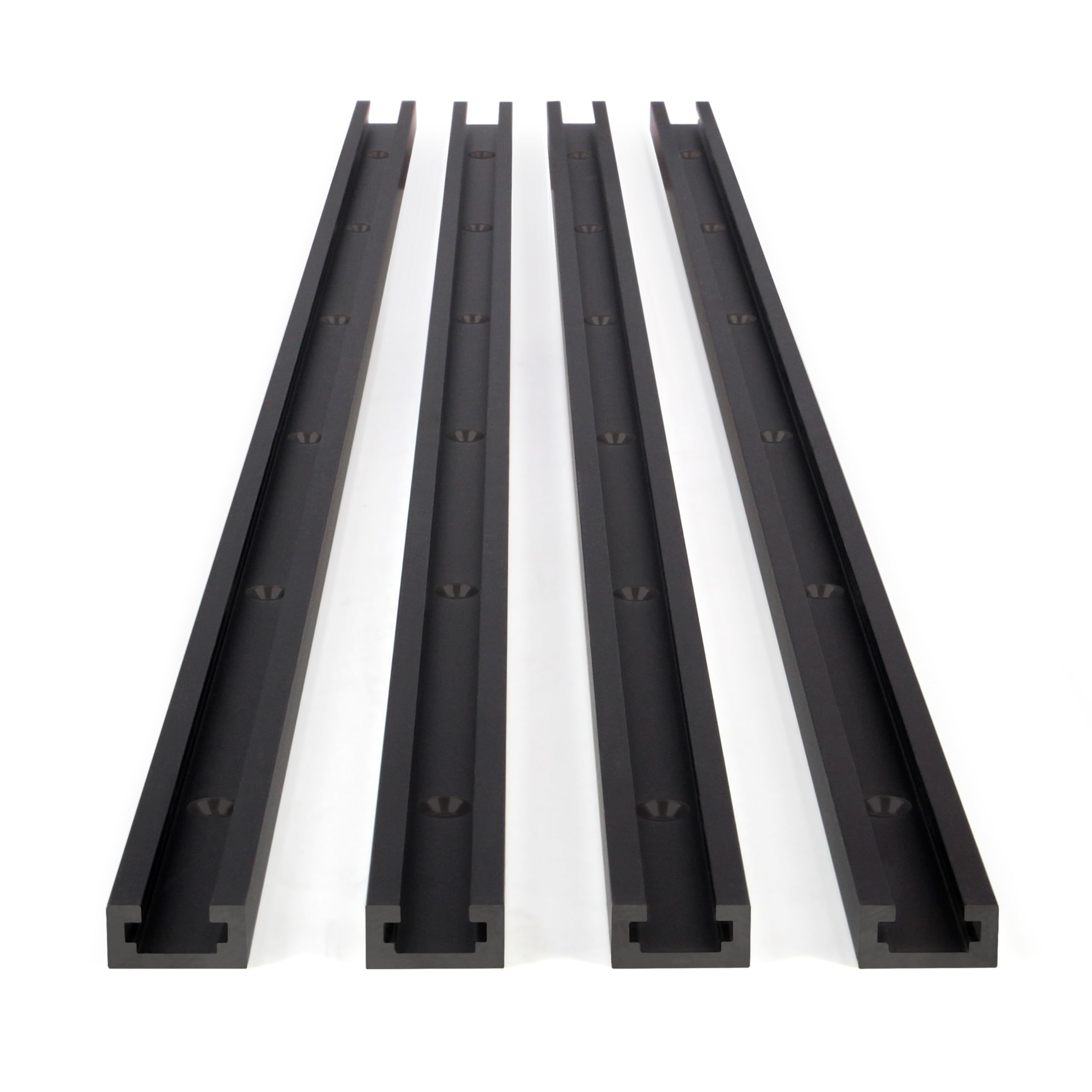 T Tracks 48 Inches 4 Pack for Woodworking By CLEAR STYLE, Double-Cut Jig Profile Universal T-Tracks with Predrilled Mounting Holes