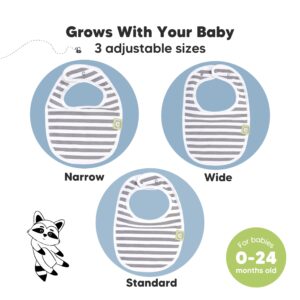 KeaBabies 6-Pack Baby Burp Cloths for Baby Boys and Girls and 8-Pack Baby Bibs for Baby Boys & Girls - Organic Cotton Burp Clothes for Baby Boy - Organic Baby Bib for Boy, Girl