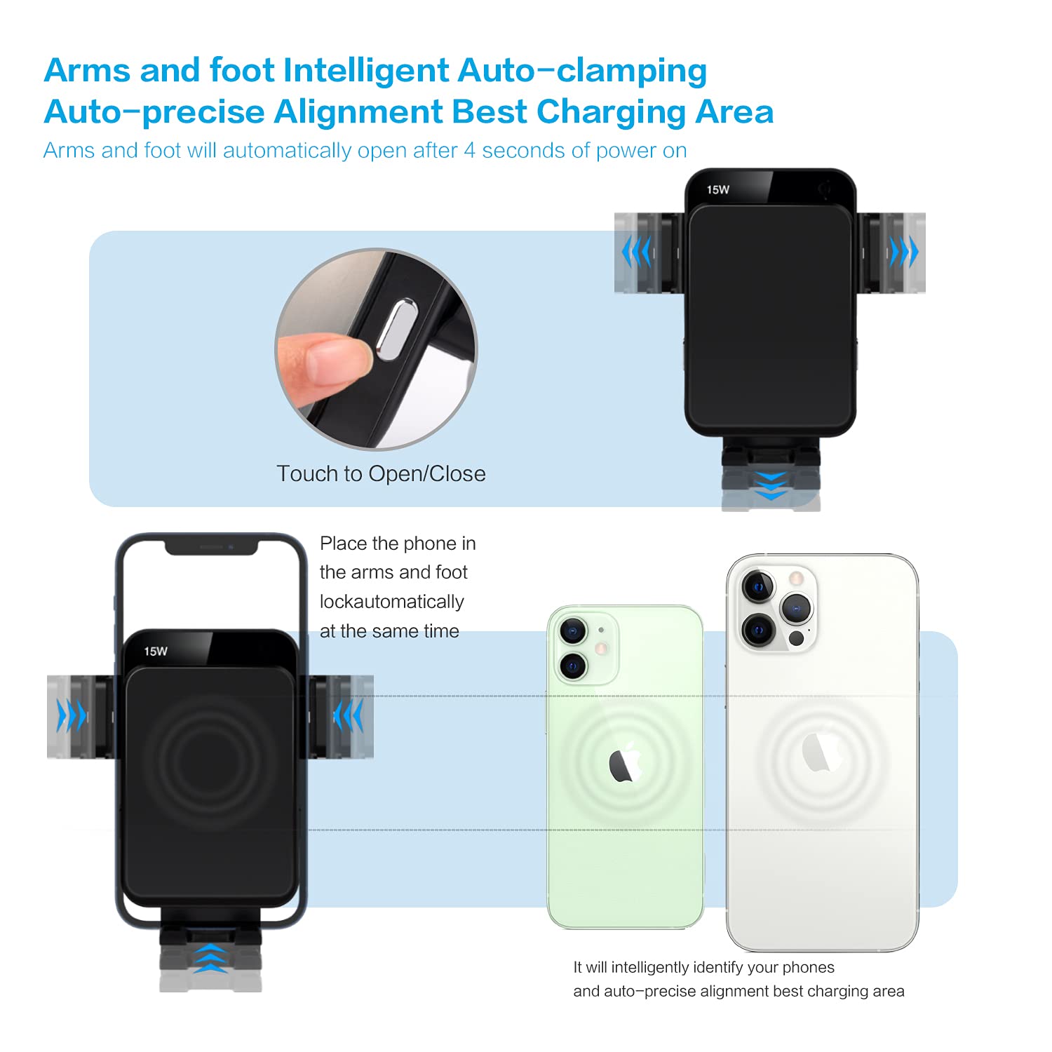 Wireless Car Charger & Air Vent Clip