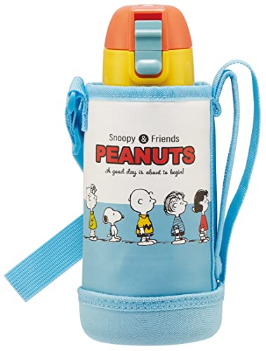 Skater KSTCH6-A Snoopy Two-Tone Water Bottle, 20.3 fl oz (600 ml), Cover Included