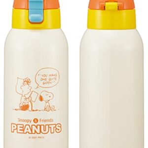 Skater KSTCH6-A Snoopy Two-Tone Water Bottle, 20.3 fl oz (600 ml), Cover Included