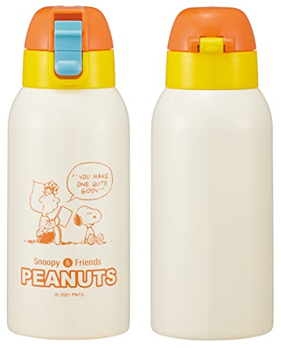 Skater KSTCH6-A Snoopy Two-Tone Water Bottle, 20.3 fl oz (600 ml), Cover Included