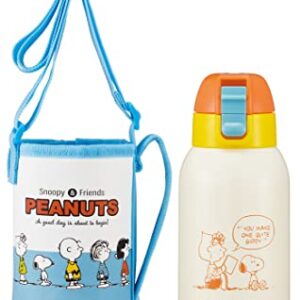 Skater KSTCH6-A Snoopy Two-Tone Water Bottle, 20.3 fl oz (600 ml), Cover Included