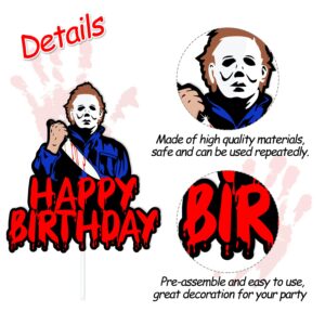 Culxfaiyr Have a Killer Cake Topper Horror Movie BIrthday Cake Decoration Murder Blood Knife Horrific theme Decor for Men Women Boys Girls Bday Party Event Anniversary Halloween Celebration Supplies