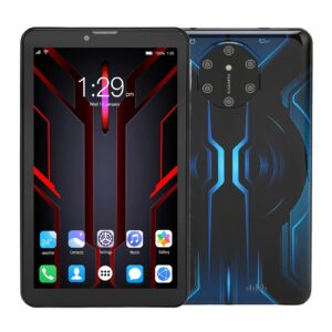 PUSOKEI Android Tablet, 7in 1080P IPS Touch Screen, 4GB RAM 32GB ROM, MT6592 8 Cores CPU, HD Dual Camera, Bluetooth 5.0, Dual Band WiFi, Dual SIM Slot, 6000mah Battery(Bright Blue)