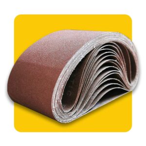 3 x 21 inch 40 grit sanding belt | premium aluminum oxide sanding belt | premium sander sandpaper – 12 pack