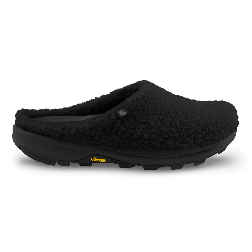 Topo Athletic Women's Lightweight Comfortable 4MM Drop Natural Recovery Shoes, Everyday Wear Slippers, Black/Black, Size 7.5