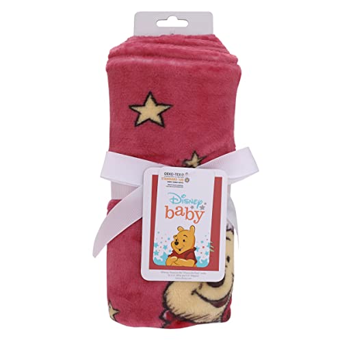 Disney Winnie The Pooh and Piglet Red and Green Holiday Christmas Tree My First Christmas Photo Op Super Soft Baby Blanket