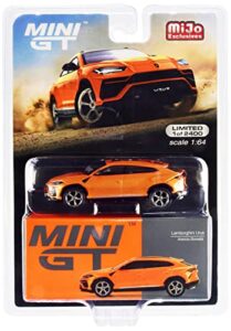 lambo urus arancio borealis orange met w/sunroof limited edition to 2400 pieces worldwide 1/64 diecast model car by true scale miniatures mgt00360