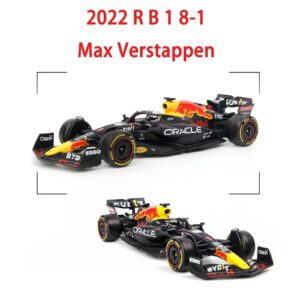 HTLNUZD Bburago 1:43 2022 F1 Champion Racing RB18#1 Formula Max Verstappen 1/43 NO.1 Alloy Car Die Cast Model Toy Collectible (Hardcover Version)