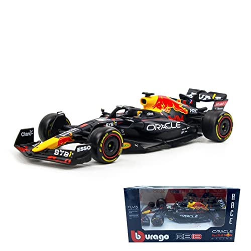 HTLNUZD Bburago 1:43 2022 F1 Champion Racing RB18 #1 Formula Max Verstappen 1/43 NO.1 Alloy Car Die Cast Model Toy Collectible (Standard Version)