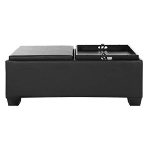 Lexicon Calero Storage Cocktail Ottoman, Espresso