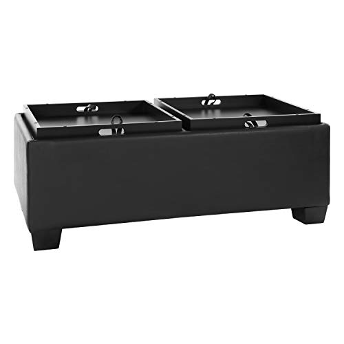 Lexicon Calero Storage Cocktail Ottoman, Espresso