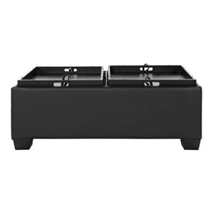 Lexicon Calero Storage Cocktail Ottoman, Espresso