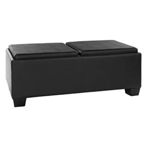 Lexicon Calero Storage Cocktail Ottoman, Espresso