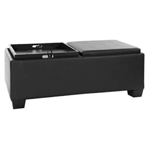 Lexicon Calero Storage Cocktail Ottoman, Espresso